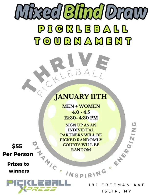 Mixed Blind Draw Pickleball Tournament – The Pickleball Index